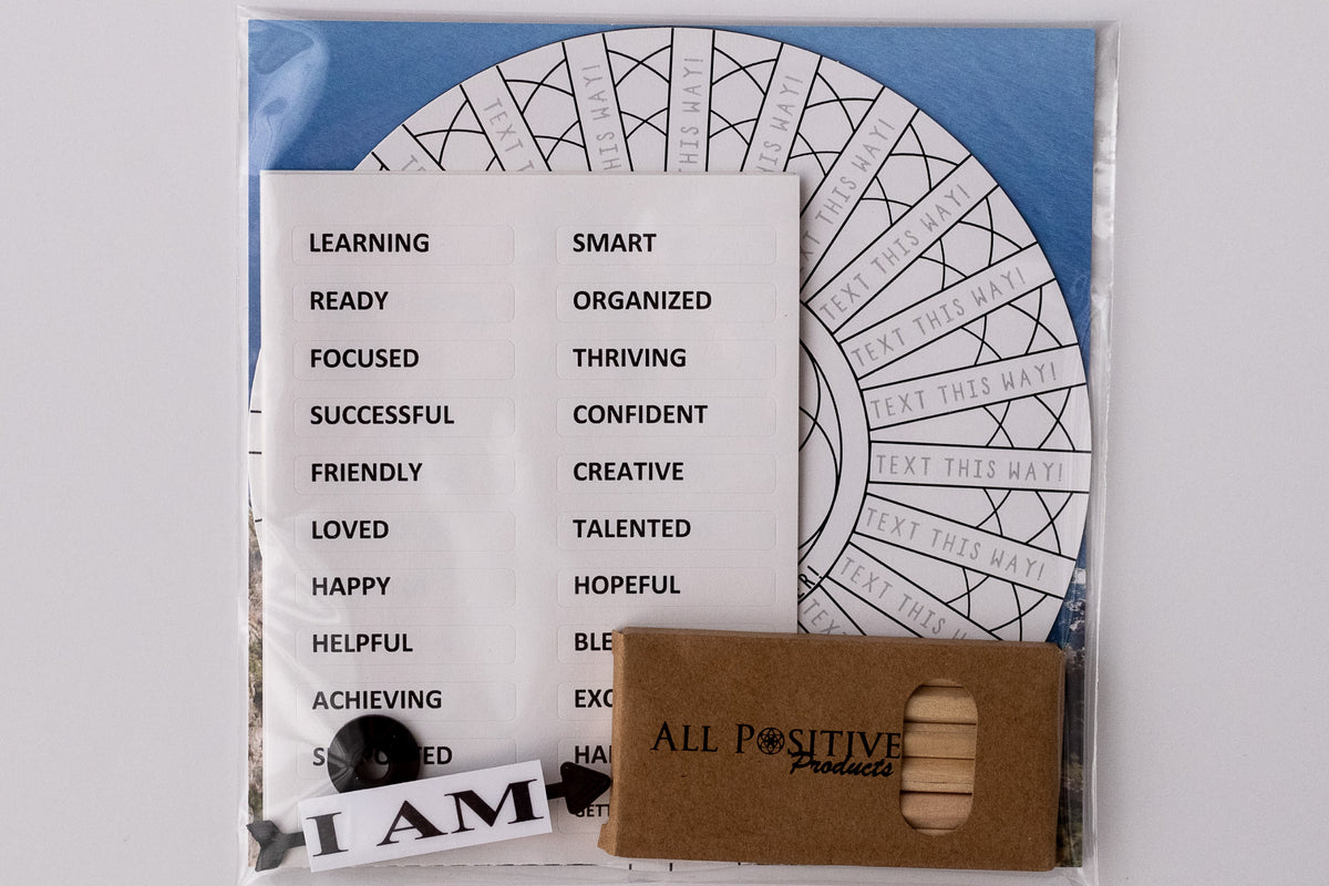 Children's Encouragement Affirmation Wheel Spinner | Kids DIY Activity ...