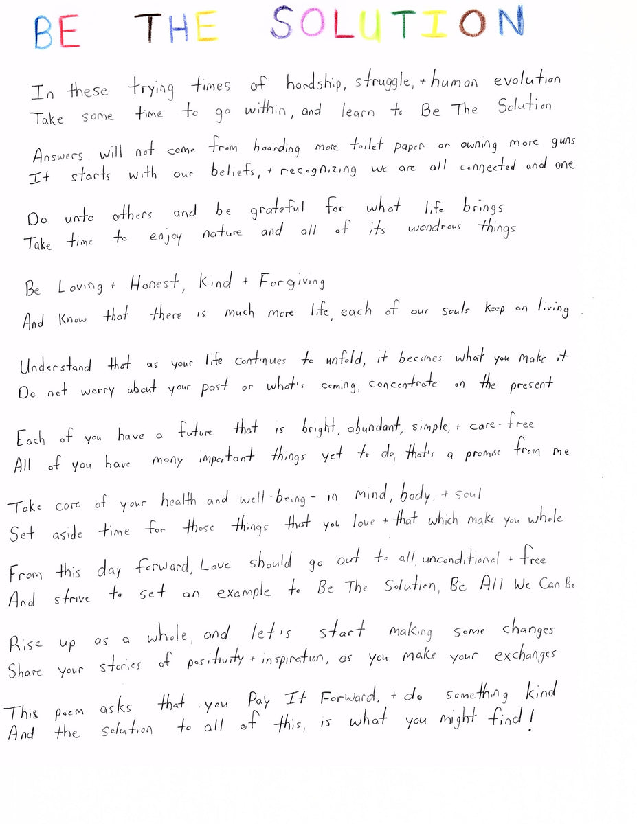 BE THE SOLUTION – AllPositiveProducts