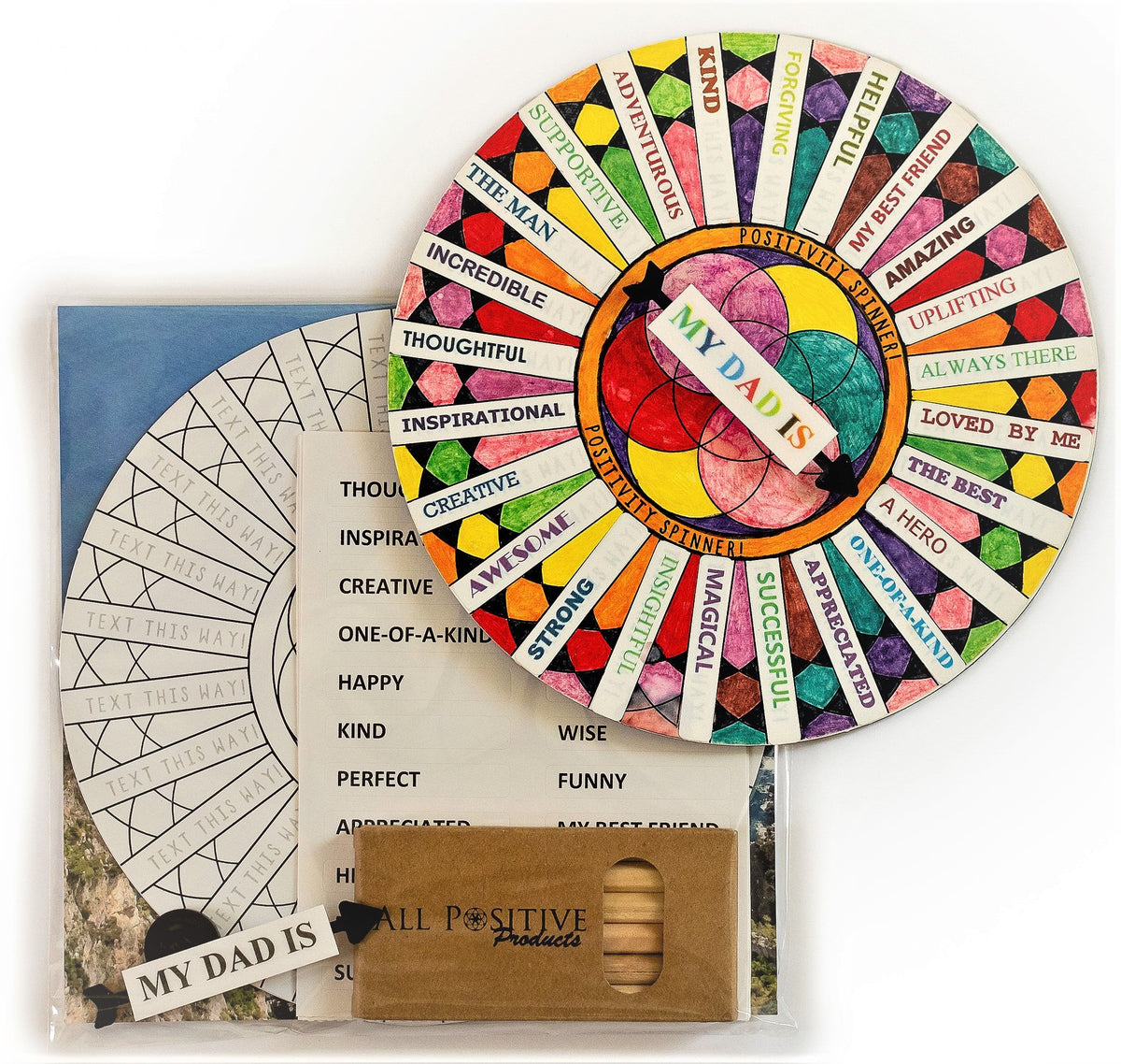 MY DAD IS Inspirational Spinner | Mindfulness Kids Activity | Color in ...